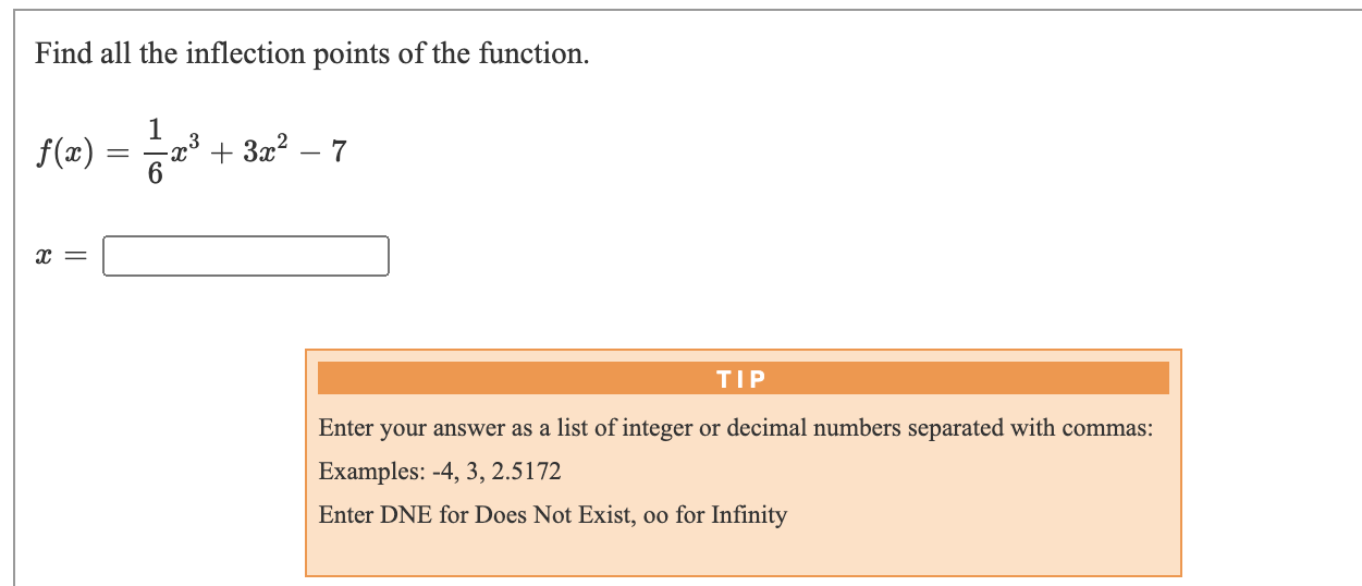 Solved Find all the inflection points of the function. 1 -23 | Chegg.com
