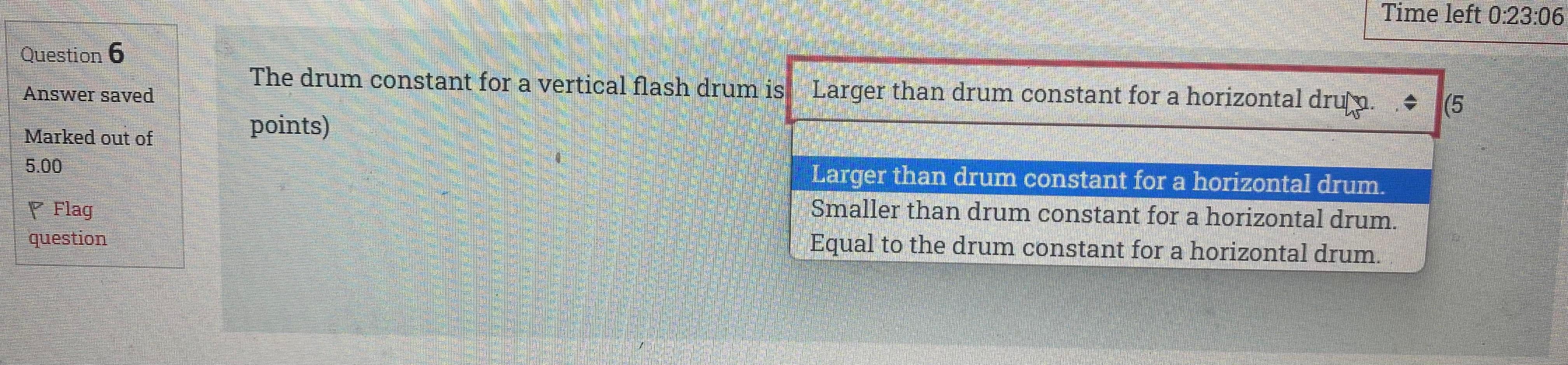 Solved Time left 0:20 Question 5 The rectifying section of | Chegg.com