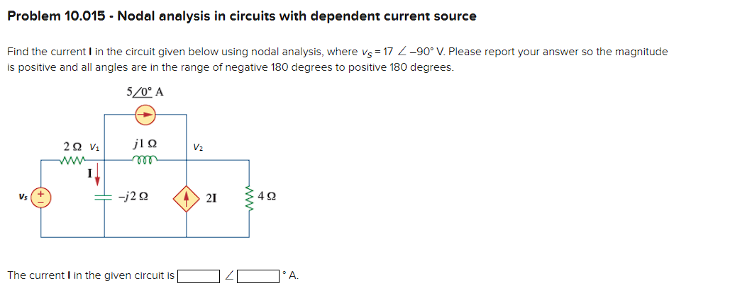 Solved Problem 10.015 - ﻿Nodal analysis in circuits with | Chegg.com
