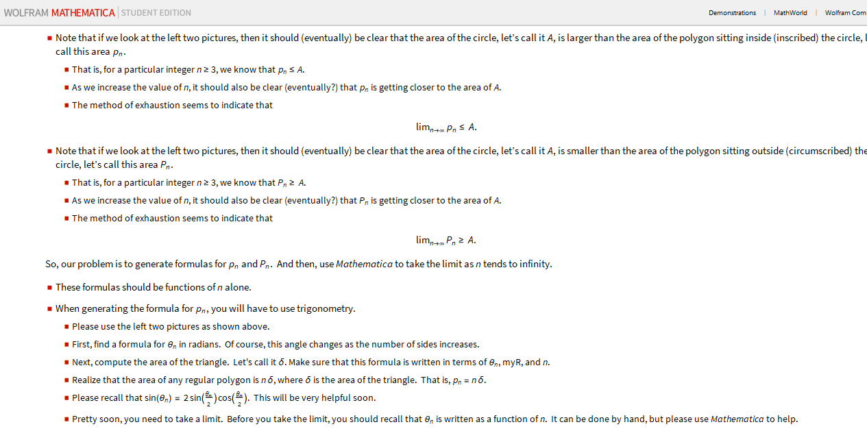 WOLFRAM MATHEMATICA STUDENT EDITION Demonstrations | Chegg.com