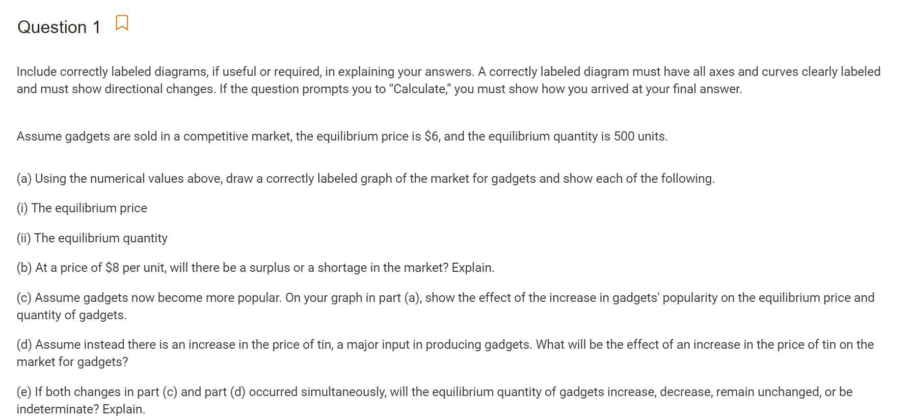 Solved Question 1 a Include correctly labeled diagrams, if | Chegg.com