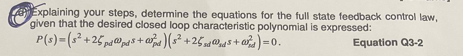 [Solved]: (er) Explaining your steps, determine the equati