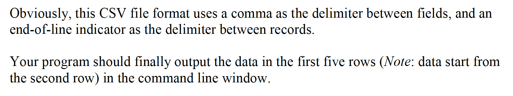 Solved I have a program implemented for the following | Chegg.com