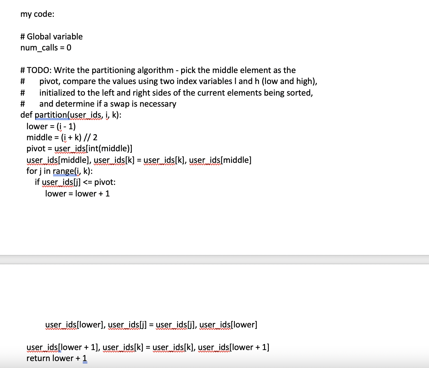Solved python code: I can't get num_calls to print the | Chegg.com