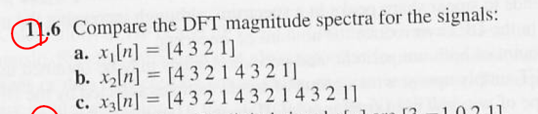 Solved 02.6 Compare the DFT magnitude spectra for the | Chegg.com