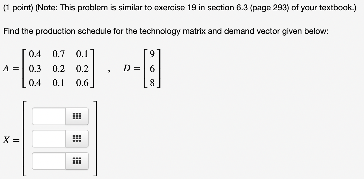 Solved (1 point) (Note: This problem is similar to exercise | Chegg.com