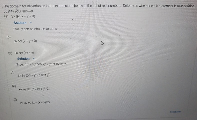Solved The Domain Of Discourse For This Problem Is A Group 7449