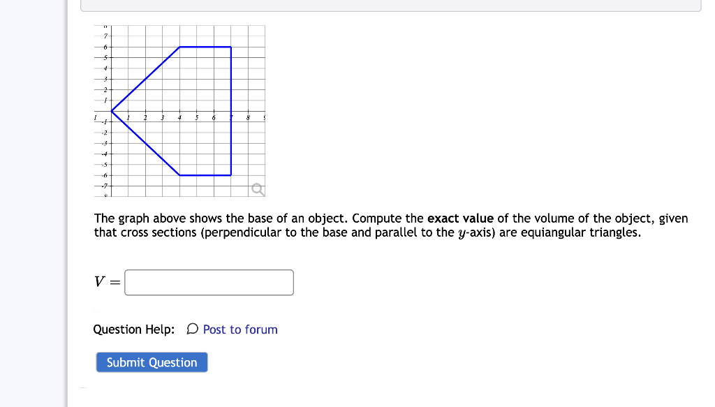 Solved The graph above shows the base of an object. Compute | Chegg.com