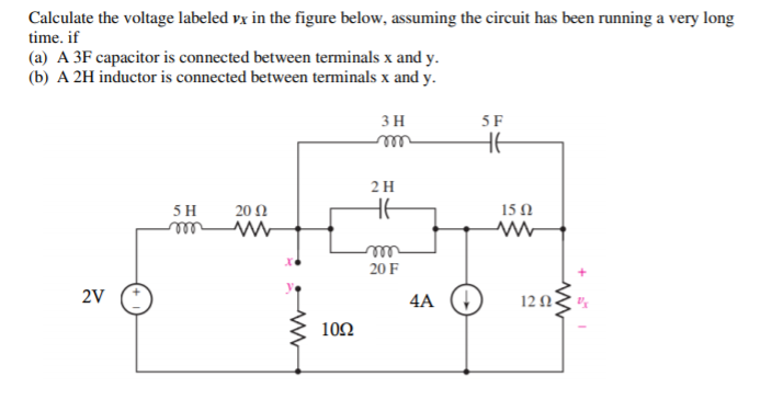 Solved Calculate the voltage labeled vx in the figure below, | Chegg.com