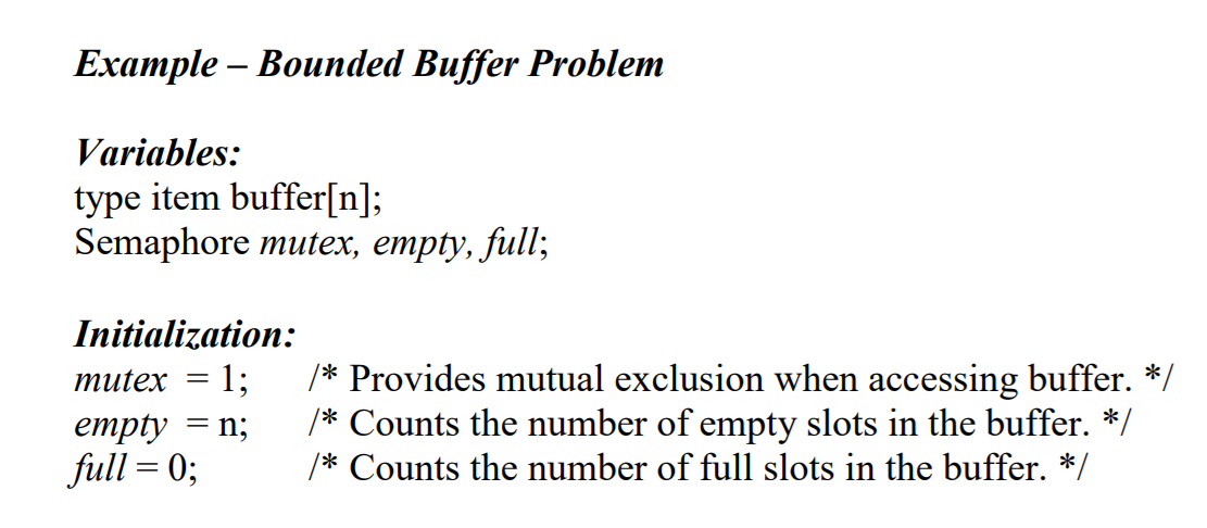 Solved 20. Program the bounded buffer example from section | Chegg.com