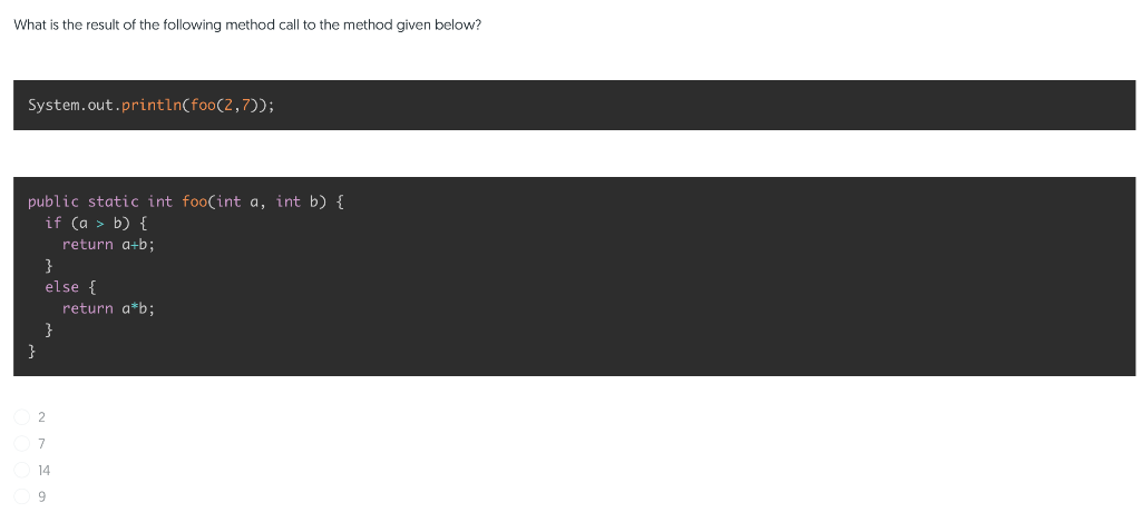 Solved What is the result of the following method call to | Chegg.com