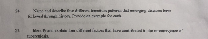 Solved Name and describe four different transition patterns | Chegg.com