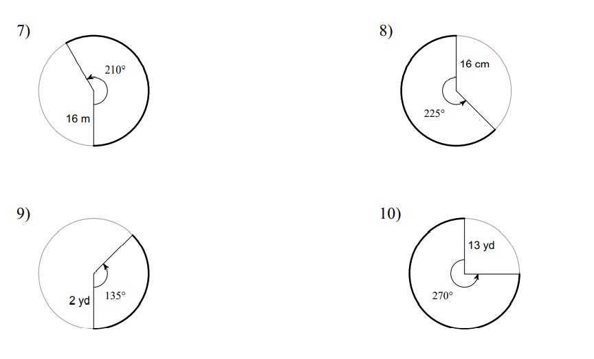 Solved Find the length of each arc. Round your answers to | Chegg.com