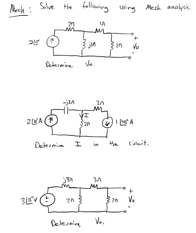 Solved Mech: Solve the following using Mesh analysir. | Chegg.com