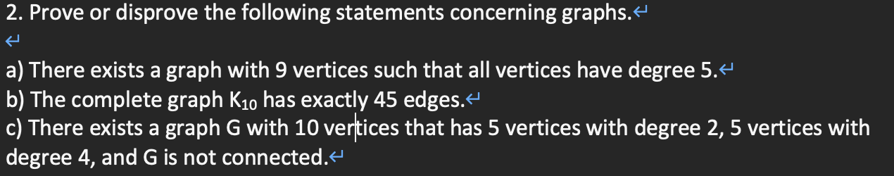 Solved 2. Prove or disprove the following statements | Chegg.com