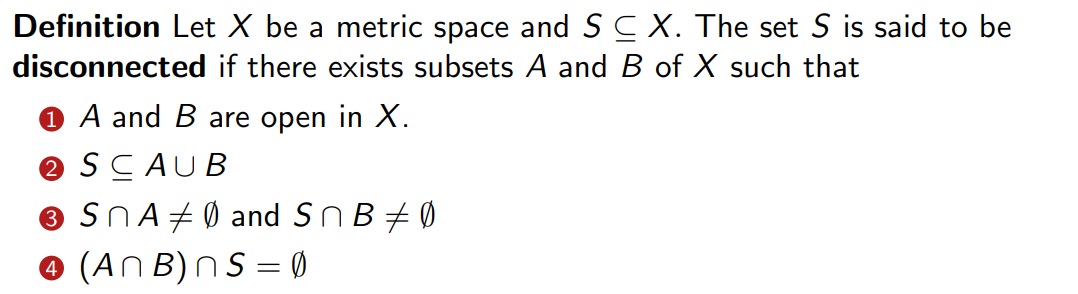Solved Definition Let X be a metric space and S⊆X. The set S | Chegg.com