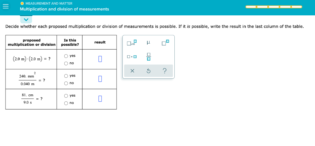 Solved Decide whether each proposed multiplication or | Chegg.com