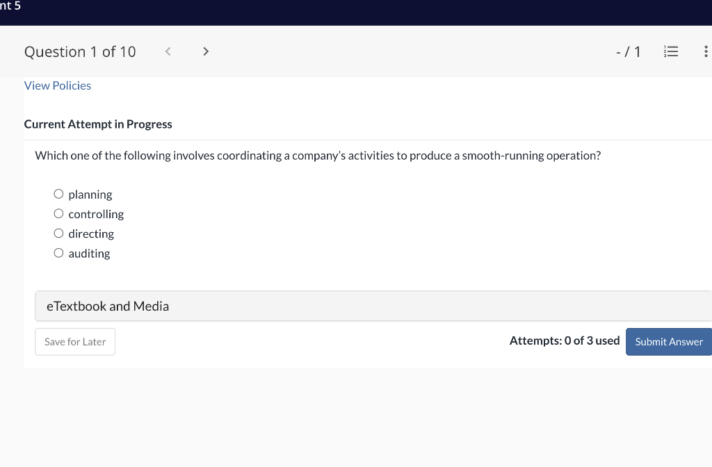 Solved Which one of the following involves coordinating a | Chegg.com