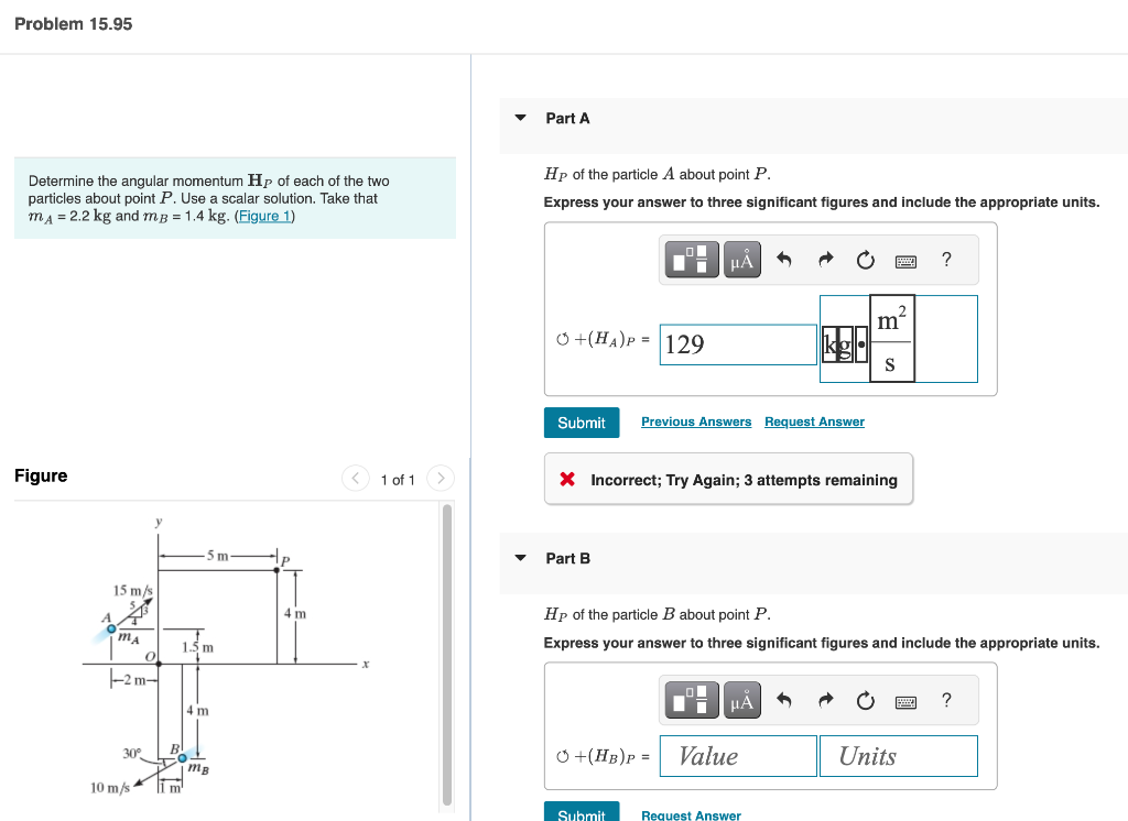 Solved Determine the angular momentum HP of each of the two | Chegg.com