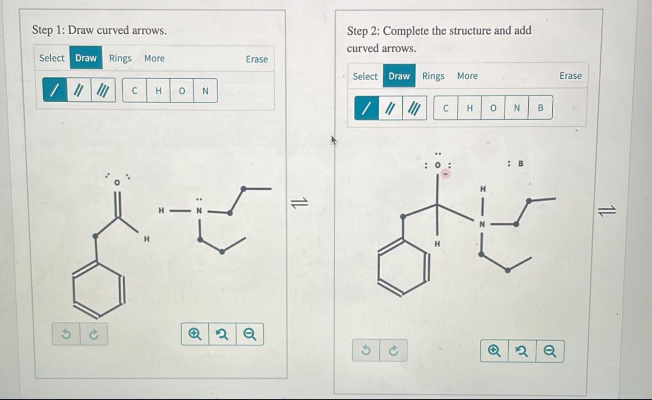 Solved Step 1: Draw curved arrows. Step 2: Complete the | Chegg.com