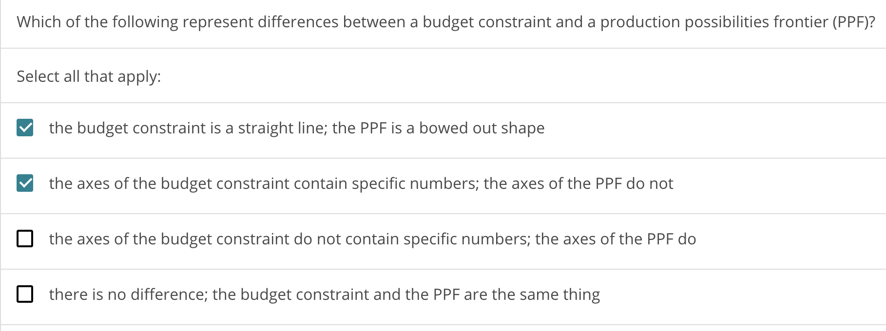 Solved Which of the following represent differences between | Chegg.com