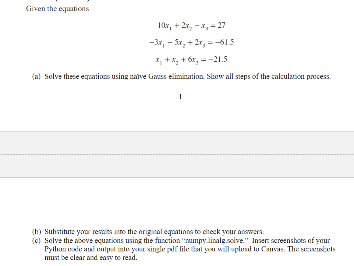 Solved Given the equations | Chegg.com