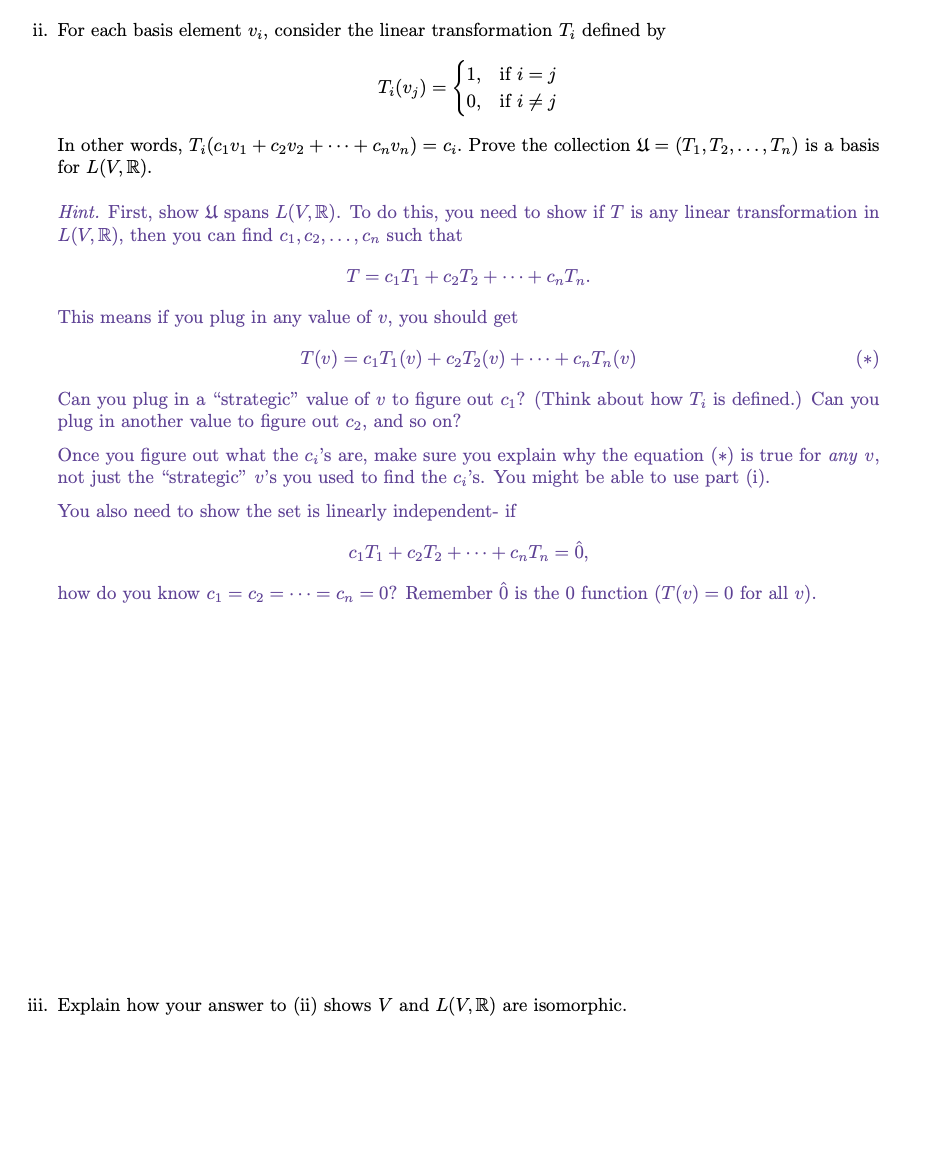 Solved Let V be a linear space and let L(V,R) be the set of | Chegg.com