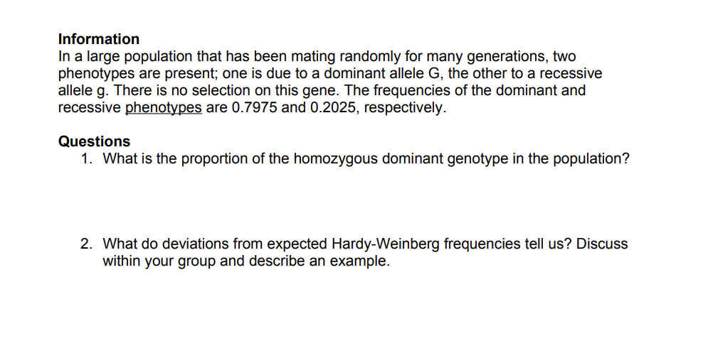 Solved Information In a large population that has been | Chegg.com