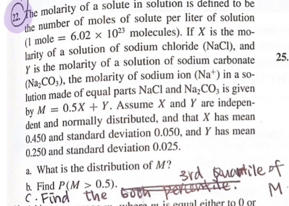 Solved 22. The molarity of a solute in solution is defined | Chegg.com