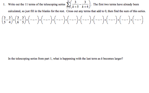 Solved 1. Write out the 11 terms of the telescoping series i | Chegg.com