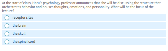 Solved At the start of class, Haru's psychology professor | Chegg.com