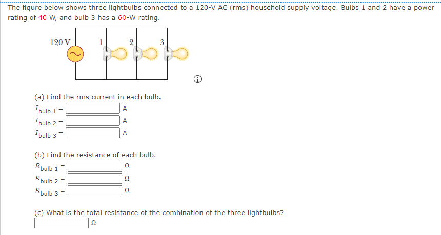 Solved The figure below shows three lightbulbs connected to | Chegg.com