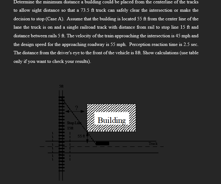 Solved Determine the minimum distance a building could be | Chegg.com