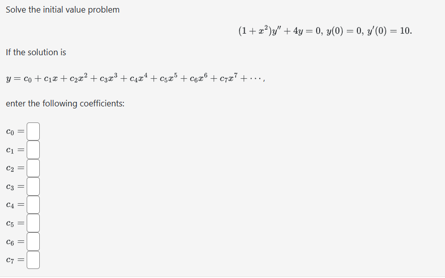 Solved Solve the initial value | Chegg.com