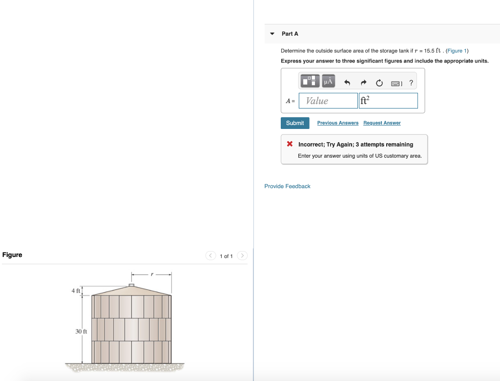 Solved Part A Determine the outside surface area of the | Chegg.com