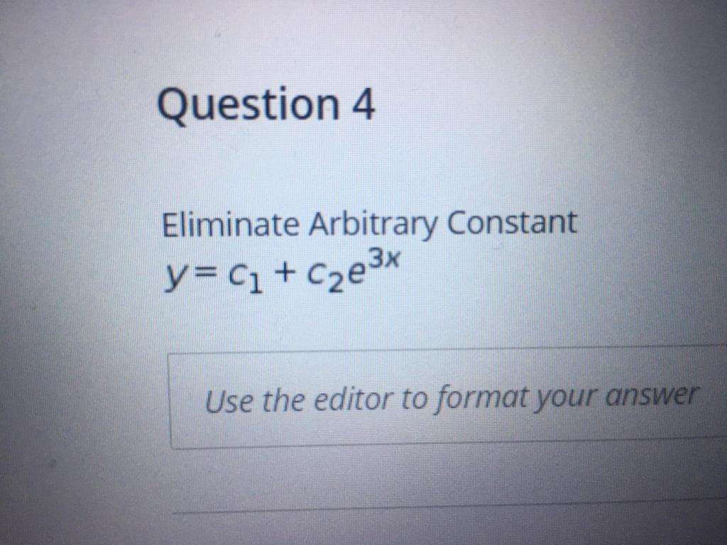 Solved Question 11 Eliminate Arbitrary Constant y= cx + c2+1 | Chegg.com