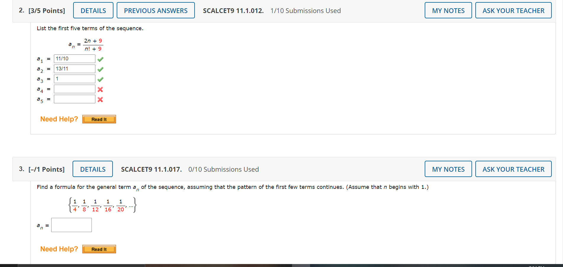 Solved 5. [0/1 Points] DETAILS PREVIOUS ANSWERS SCALCET9 | Chegg.com