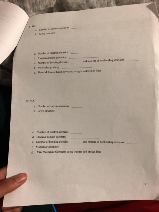 Solved TA Lab Section Date_ Molecular Geometry and Bonding | Chegg.com