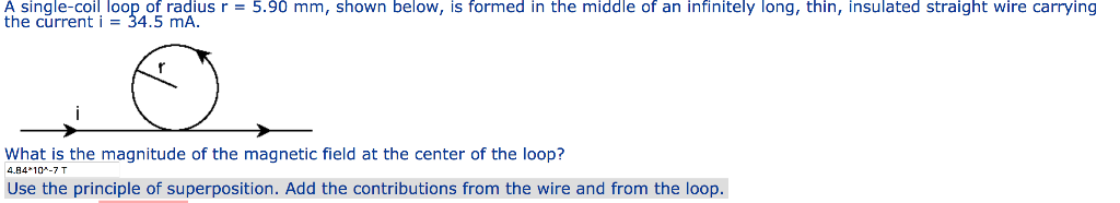 Solved A single-coil loop of radius r-5.90 mm, shown below, | Chegg.com