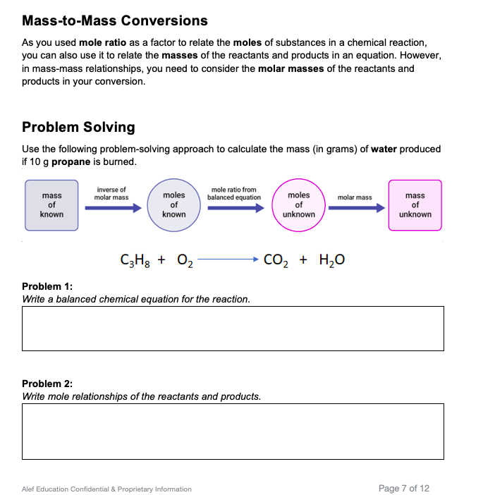 Solved From Mole Ratio to Mass Through Mole A balanced | Chegg.com