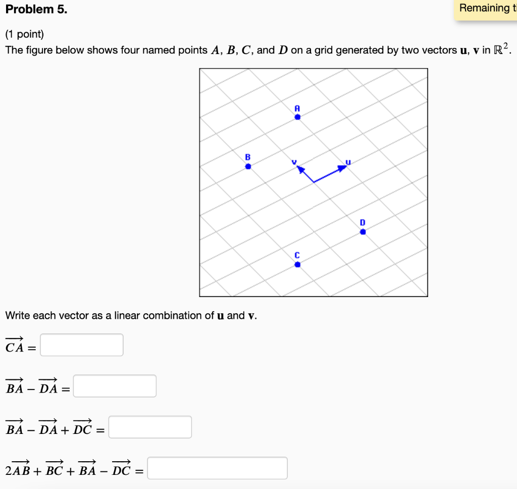 Solved Problem 3. (1 point) Solve the following equations | Chegg.com