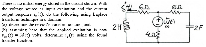 Solved ilt)_612 612 in There is no initial energy stored in | Chegg.com