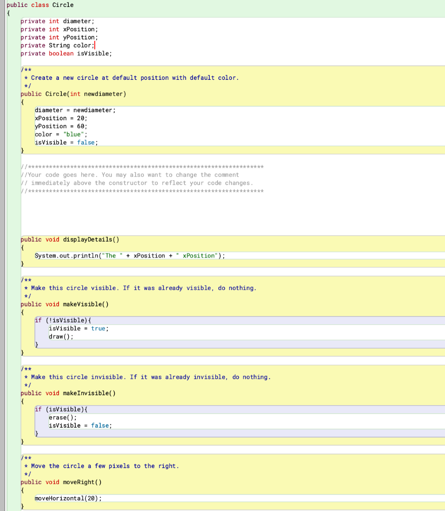 Solved Change the constructor of the class Circle so that it | Chegg.com