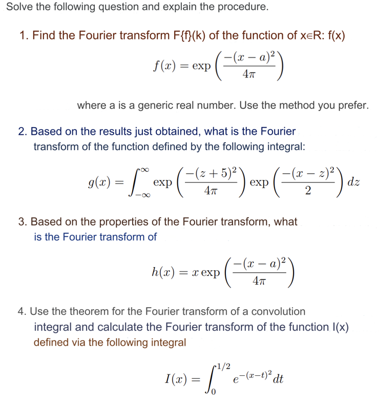 Solve the following question and explain the | Chegg.com