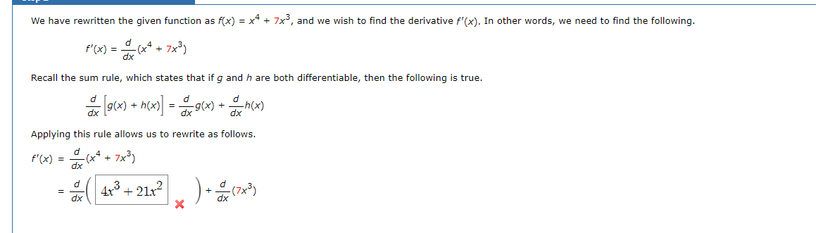 Solved We have rewritten the given function as f(x) = x4 + | Chegg.com