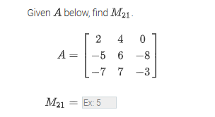 Solved Find M21 | Chegg.com