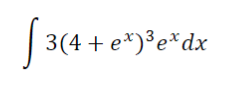 Solved ∫3(4+ex)3exdx | Chegg.com