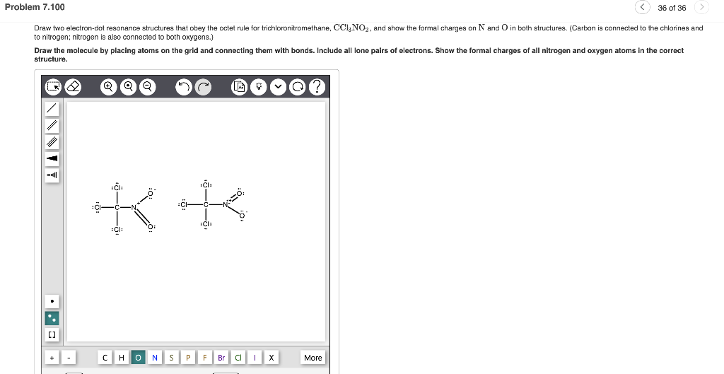 Solved Problem 7.100 36 of 36 > Draw two electron-dot | Chegg.com