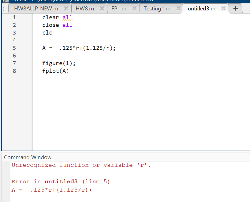 Solved How do I fix the code below so I can plot it in | Chegg.com