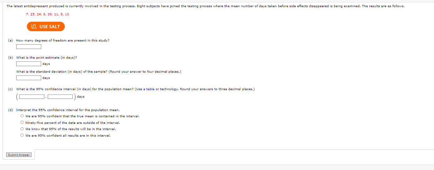 Solved 7,25,24,6,30,11,8,10 (a) How many degrees of freedom | Chegg.com